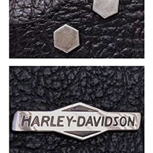 Harley-Davidson Women's H-D Medallion Zip-It Leather HOBO Purse - Black