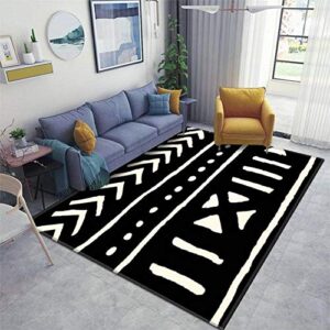 african mud cloth black and white area rugs non-slip floor mat doormats home runner rug carpet for bedroom indoor outdoor kids play mat nursery throw rugs yoga mat