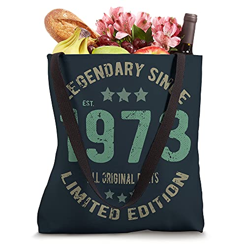 50 Years Old Bday Legend Since 1973 - Vintage 50th Birthday Tote Bag