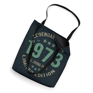 50 Years Old Bday Legend Since 1973 - Vintage 50th Birthday Tote Bag