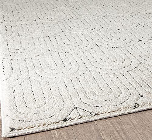 CosmoLiving by Cosmopolitan Chanai CN40A Sandstone Geometric Contemporary Area Rug, 6'0"x9'0"