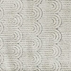 CosmoLiving by Cosmopolitan Chanai CN40A Sandstone Geometric Contemporary Area Rug, 6'0"x9'0"