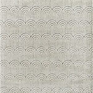 CosmoLiving by Cosmopolitan Chanai CN40A Sandstone Geometric Contemporary Area Rug, 6'0"x9'0"