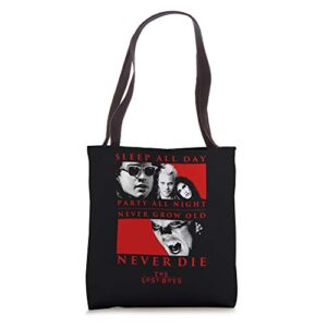 the lost boys never die tote bag