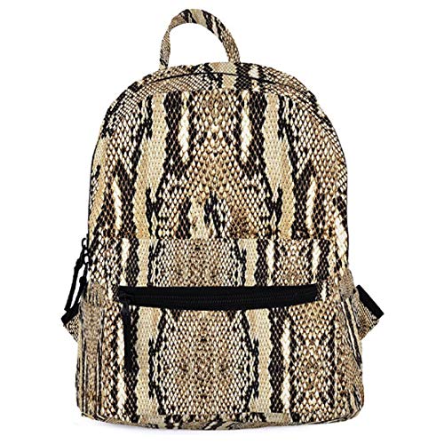 Mini Backpack Purse Snakeskin Leather Satchel School Bag Casual Travel Daypack for Women Girls