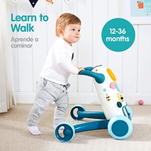 KÜB Interactive Baby Push Walker | Aquamarine | Locking Wheels | Safe & Stable Design | Activity Walker | Baby Walker Toy | Toddler Push Toy | Learning Walker Toy | Infant Toys