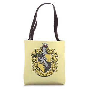 harry potter drawn hufflepuff crest tote bag