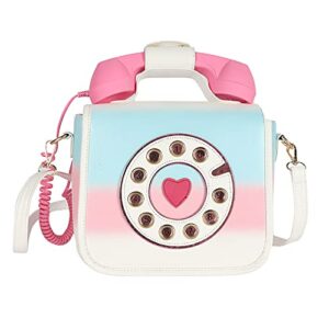 new women’s shoulder bag, creative and funny personality bag, color simulation phone messenger bag, with a microphone that can answer calls, can adjust the volume bag, large-capacity handbag