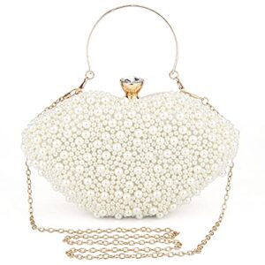 uborse clutch bag ceremony pearl evening bag elegant women shoulder bag small bridal purse for wedding cocktail party