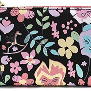 Loungefly x Disney Alice in Wonderland Flowers AOP Canvas Wallet (Multi, One Size)