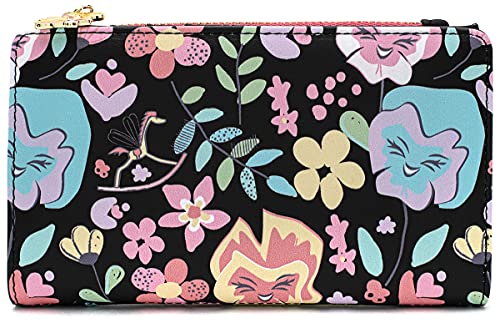 Loungefly x Disney Alice in Wonderland Flowers AOP Canvas Wallet (Multi, One Size)