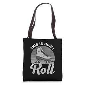 cool roller skate for men women speed skating inline skate tote bag