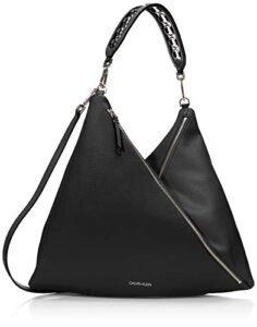 calvin klein geo rocky road hobo, black/silver