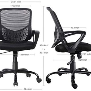 Ergonomic Home Office Rolling Swivel Mesh Desk Chairs for Adults Men Women