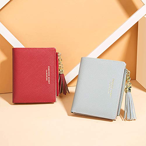 Womens Small Wallet Mini Purse Bifold Slim Card Case Holder Zipper Coin Pocket