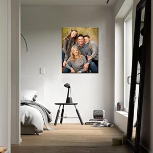 ZHONGYUTONG Custom Canvas Wall Art Customized Personalized Print Your Photo on Canvas for Bedroom Room Wedding Baby Pet Family Picture Digitally Printed (Frame, 8"x10")