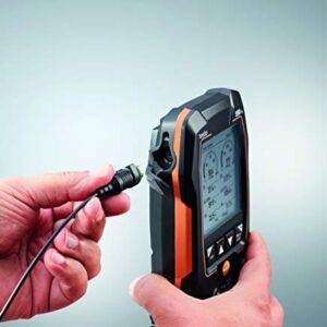 Testo 550s Kit I App Operated Digital Manifold for HVAC and Refrigeration with 2 x Wired Temperature clamp Probes I High and Low Side Pressure Measurement, Superheat and subcooling – with Bluetooth