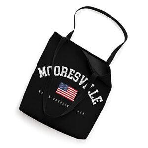 Mooresville NC Retro American Flag USA City Name Tote Bag