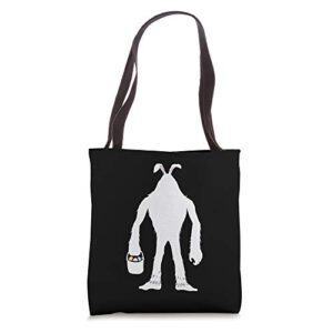 easter bunny bigfoot rabbit sasquatch easter egg hunter tote bag