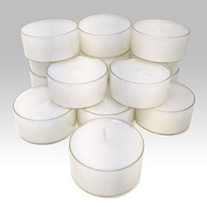 Hyoola Pure Tealight Candles - 100% Natural Candles Non Toxic - 7 Hour Vegan Tea Lights Candles in Clear Cup - 40 Pack