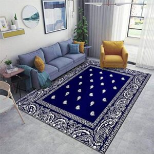 bandana blue area rugs non-slip floor mat doormats home runner rug carpet for bedroom indoor outdoor kids play mat nursery throw rugs yoga mat