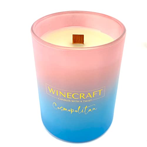 Perfect for Spring & Summer - Wooden Wick - Premium Soy Wax Candle - Crackling Ambiance - Hand Made in The USA (Cosmopolitan)