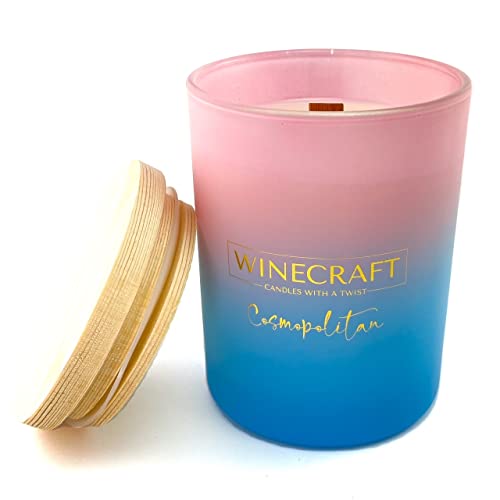 Perfect for Spring & Summer - Wooden Wick - Premium Soy Wax Candle - Crackling Ambiance - Hand Made in The USA (Cosmopolitan)