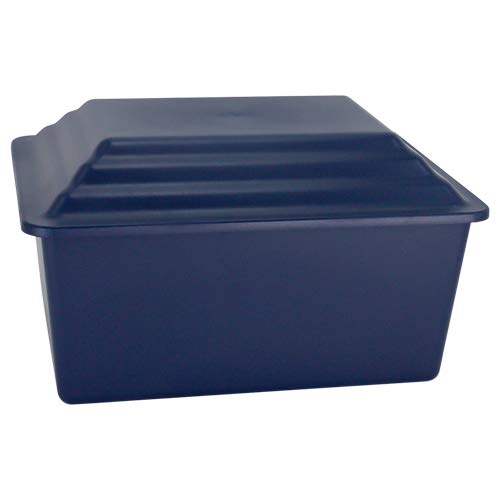 Navy Blue Urn Vault for Ground Burial, Holds One Adult Cremation Urn for Human Ashes, Durable and Secure Cremation Urn Vault for Cemetery Burial