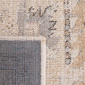 Safavieh Atlas Collection 7'10" x 10' Camel/Stone ATL976C Vintage Oriental Distressed Viscose Area Rug