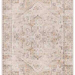 Safavieh Atlas Collection 7'10" x 10' Camel/Stone ATL976C Vintage Oriental Distressed Viscose Area Rug