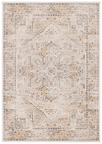 Safavieh Atlas Collection 7'10" x 10' Camel/Stone ATL976C Vintage Oriental Distressed Viscose Area Rug