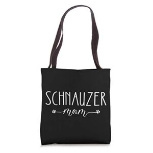 dog paw schnauzer mom tote bag