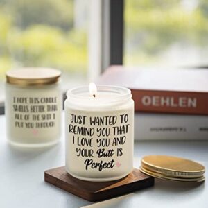 Gift for Her- Funny Valentine Gifts for Girlfriend, Wife- Birthday Gifts for Him, Boyfriend, Husband- I Love You Gifts, Romantic Anniversary, Christmas Gifts for Her, Lavender Scented Candles (7oz)