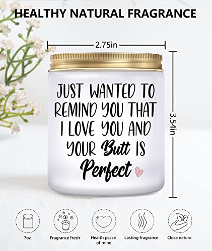 Gift for Her- Funny Valentine Gifts for Girlfriend, Wife- Birthday Gifts for Him, Boyfriend, Husband- I Love You Gifts, Romantic Anniversary, Christmas Gifts for Her, Lavender Scented Candles (7oz)