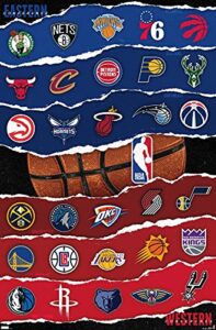 trends international nba league-logos 21 wall poster, 22.375″ x 34″, unframed version