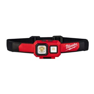 milwaukee 2104 spot flood 450 lumens adjustable hard hat headlamp light