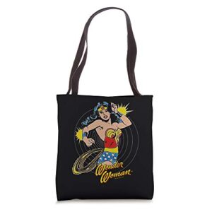 wonder woman spinning tote bag