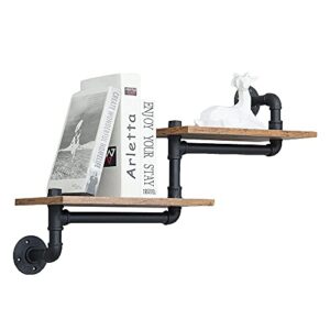 heoniture industrial rustic pipe shelving, modern floating pipe shelves wall mounted, pipe design bookshelf diy shelving, storage shelves for room bedroom office