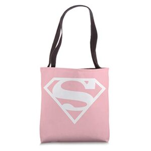 Supergirl White & Pink Shield Tote Bag