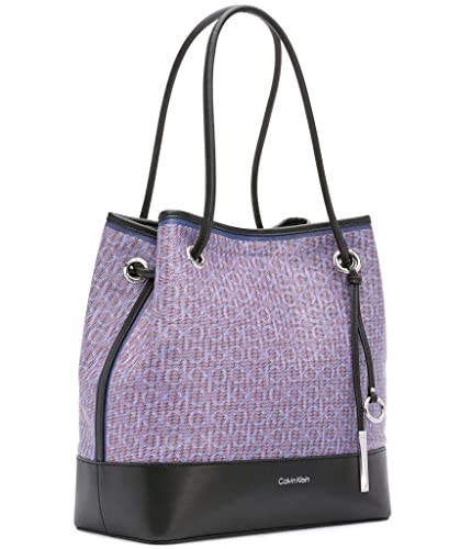 Calvin Klein Gabrianna Monogram North/South Key Item Tote, Blue Multi