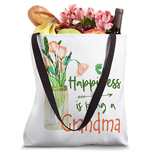 Womens Happiness is Being a GRANDMA Cute Florals Gifts Tote Bag