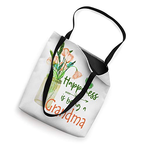 Womens Happiness is Being a GRANDMA Cute Florals Gifts Tote Bag