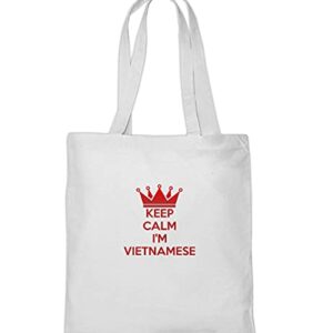 Makoroni - KEEP CALM I'M VIETNAMESE - Women's Shoulder Shopping Tote Bag, DesO32