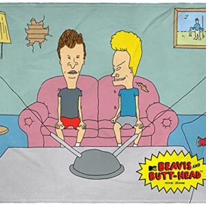 INTIMO MTV Beavis and Butt-Head On Couch Show Plush Fleece Throw Blanket Wall Scroll