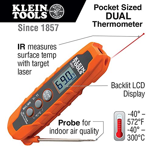 Klein Tools CL320KIT HVAC Kit for HVAC Testing; Digital Clamp Meter, Non-Contact Voltage Tester, and Infrared/Probe Thermometer