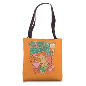 the flintstones pebbles my heart tote bag