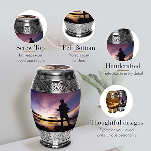 Gone Fishing Urn Cremation Urns for Human Ashes Adult Urns for Cremation Ashes Urns for Adult Cremation Ashes Urns for Ashes Cremation Urns for Human Ashes Adult 200 Cubic Inches Large