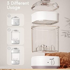 Bottle Sterilizer, Baby Bottle Steam Sterilizer, Electric Baby Bottle Sanitizer with Timer for Baby Bottles, Pacifiers, Pump Parts