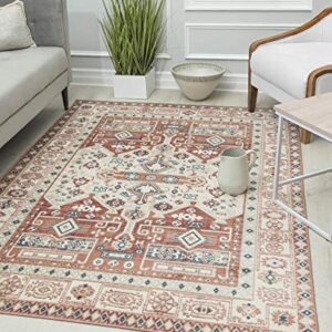 Rugs America Gallagher Collection GL60A Sangria Koti Transitional Vintage Area Rug 8' x 10'