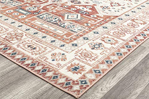 Rugs America Gallagher Collection GL60A Sangria Koti Transitional Vintage Area Rug 8' x 10'